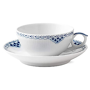 Royal Copenhagen 1017247 Princess Tea Cup & Saucer, 8.7 fl oz (220 ml), Wedding Gift, Gift
