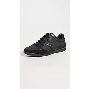 BOSS Men's Saturn Sneakers, Black, 12 Medium US