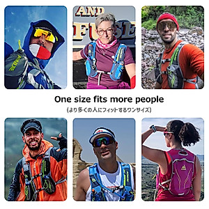 Azarxis Hydration Running Vest Backpack Pack 5.5L for Women and Men Jogging Trail Race Marathon Cycling Hiking (Gray with 2 x 350ml Soft Flasks)