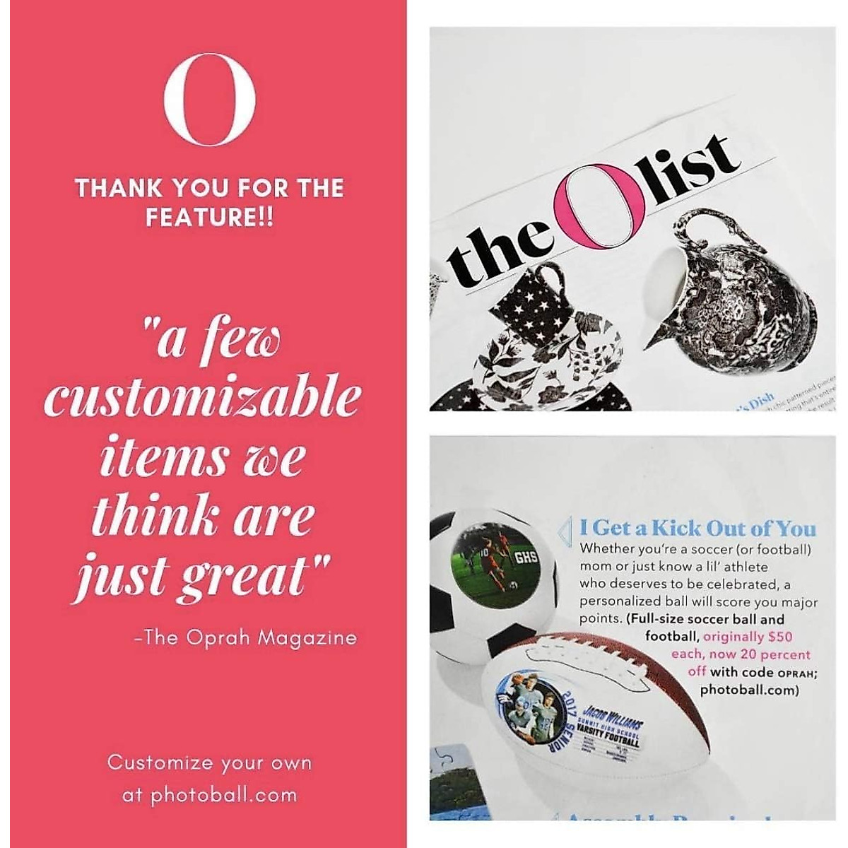 Ballstars Autograph Blank Full Regulation 12 Inch Football Without Base | Official Size 9 | Football Trophy for Signing with Two White Panels