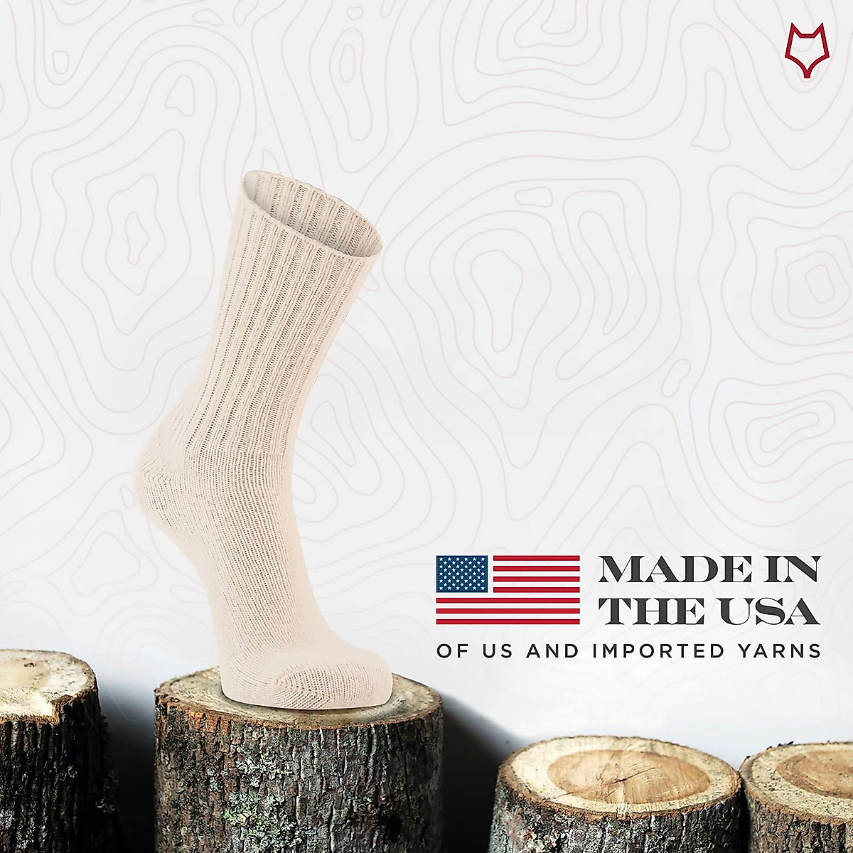 Fox River Classic Wool Crew Sock , Medium Weight, Everyday Sock, Easy Care, Shock-Absorbing, Comfortable for Outdoor Activities, Natural, X-Large