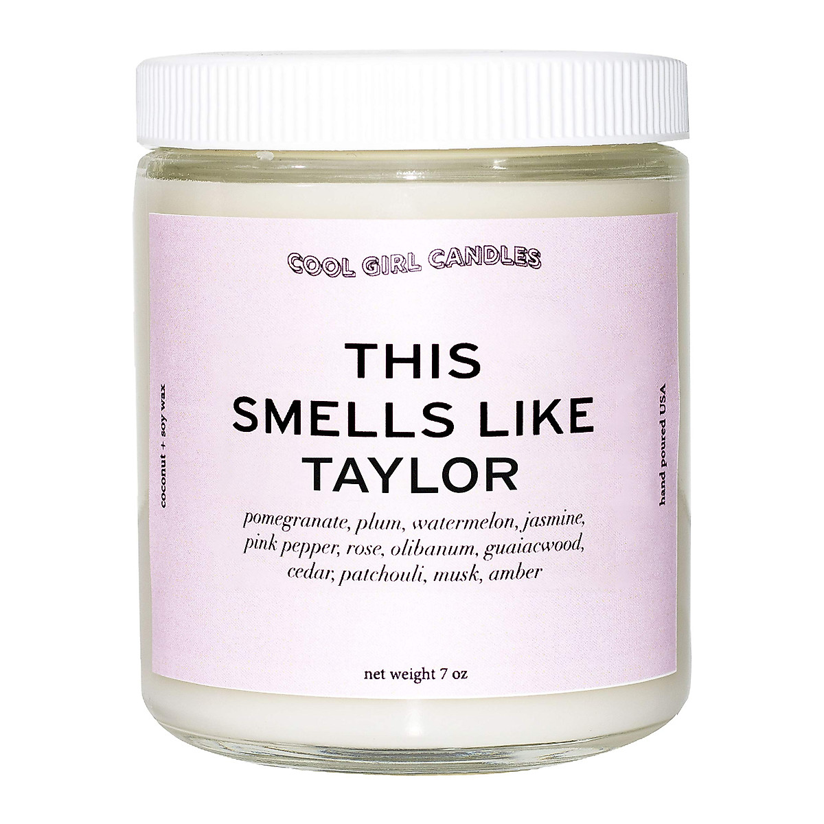 Cool Girl Candles | This Smells Like Taylor Scented Candle | All Natural Coconut Soy Wax | The Best Strong Scented Candles for Home Fragrance | Clean Burning | Funny Gifts | 8.5 fl oz