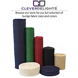 CleverDelights 6" Ivory Burlap Roll - Finished Edges - 10 Yards - Jute Burlap Fabric