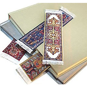 Oriental Carpet Rug Bookmarks #2 (Set of 4) Beautiful, Elegant, Woven Cloth Bookmarks! Oriental Carpet Rug Bookmarks - Beautiful, Elegant, Woven Cloth Bookmarks! Best Gift