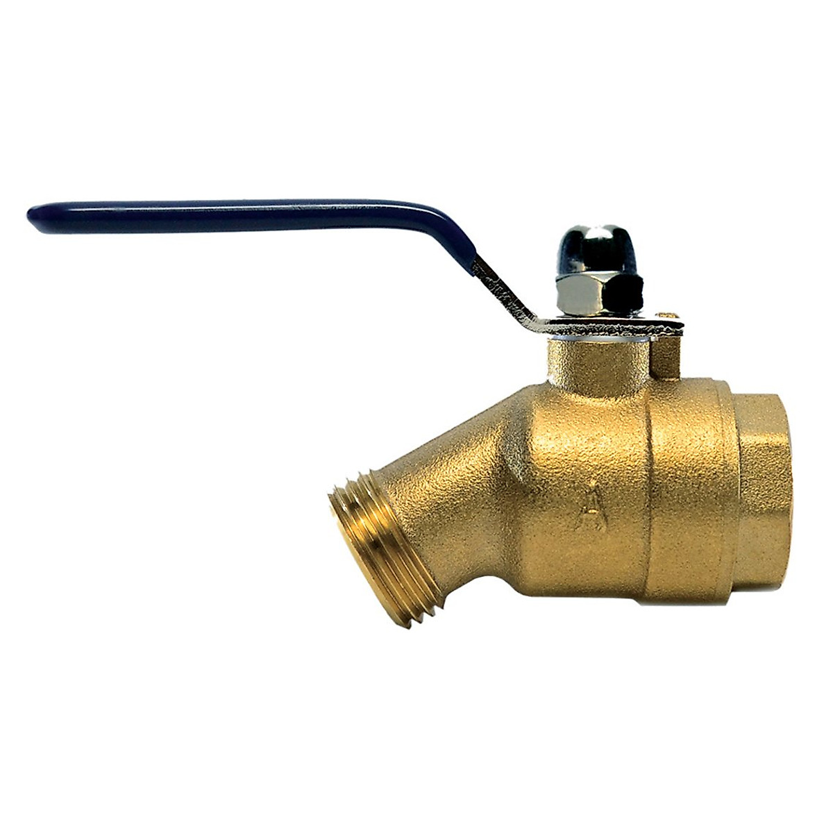 American Valve M76QT 3/4" Quarter Turn Hose Bibb FIP, 2 port, 3/4-Inch, Brass