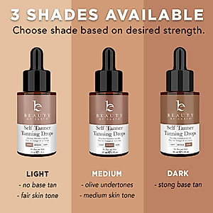 Self Tanner Drops for Face Tanner, Sunless Tan, Body & Face Self Tanner Drops, Face Tanning Drops to Make Self Tanner Face Self Tanning Lotion, Tan Drops for Face Tan