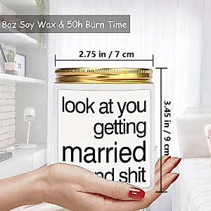 Funny Bridal Shower Gifts Wedding Gifts Lavender Scented Candles Bride Gifts Wedding Gifts for Couples 2024 Bridesmaid Proposal Gifts 50th Wedding Bride to be Gifts - 8oz Soy Wax