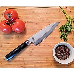 TAILOR MADE CHEF Deba Knife, 6.5 inch Fish Fillet Knife, Stainless Steel Single Bevel Chef Knife Japanese Kitchen Knife for Fish Cutting with Ergonomic Handle, Ultra Sharp