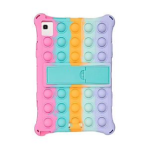 AIJAKO 10.4 Inch Silicone Case for TECLAST T40S Tablet, Protective Cover with Multi-Viewing Angles Stand Pencil Holder for TECLAST T40S/TECLAST T40 Pro/TECLAST T40/TECLAST T40 Plus/T40 5G, Pink Purple