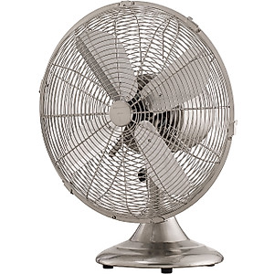 Fanimation Retro Breeze 12 inch Fan, Brushed Nickel