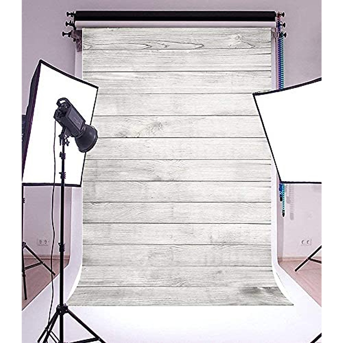 LFEEY 5x7ft White Wood Backdrops for Photography White Wood Floor Wooden Fence Panels Birthday Cake Smash Backdrop Boy Girl Newborn Baby Shower Portrait Photography Backgrounds Photo Studio Props