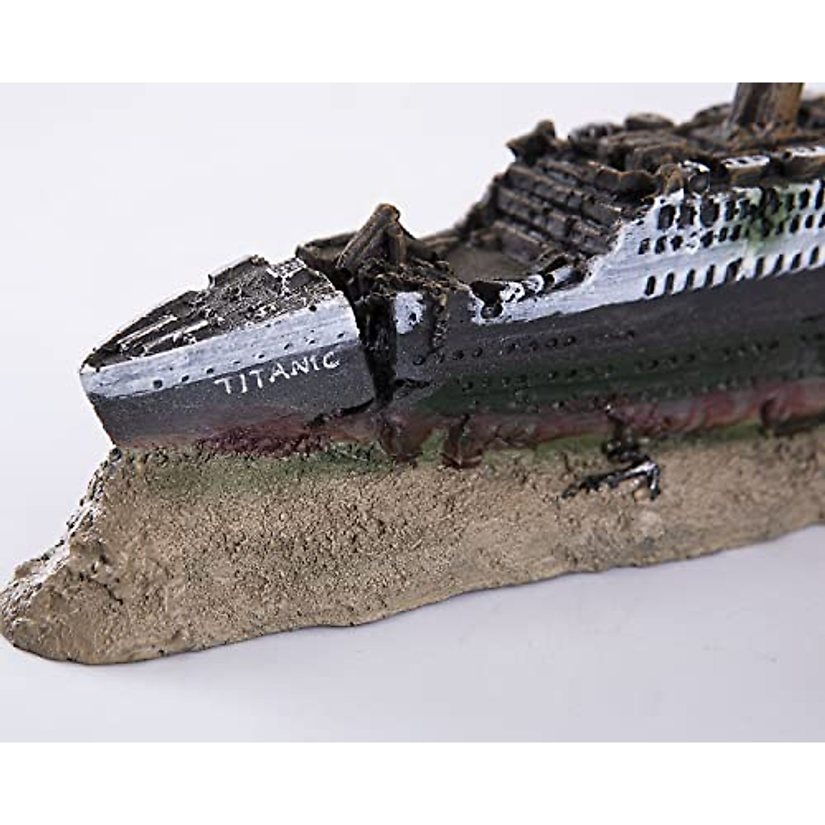 IBWell 15 inch Large Ship Wreck Resin Aquarium Castle Decorations Fish Tank Ornaments