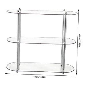 Unomor Multi-Layer Shelf Bathroom Rack Plate Display Stands Multi-Layer Makeup Shelf Table Top Display Stand Desktop Storage Rack Two Tier Bathroom Counter Organizer Desk Vanity The Pet