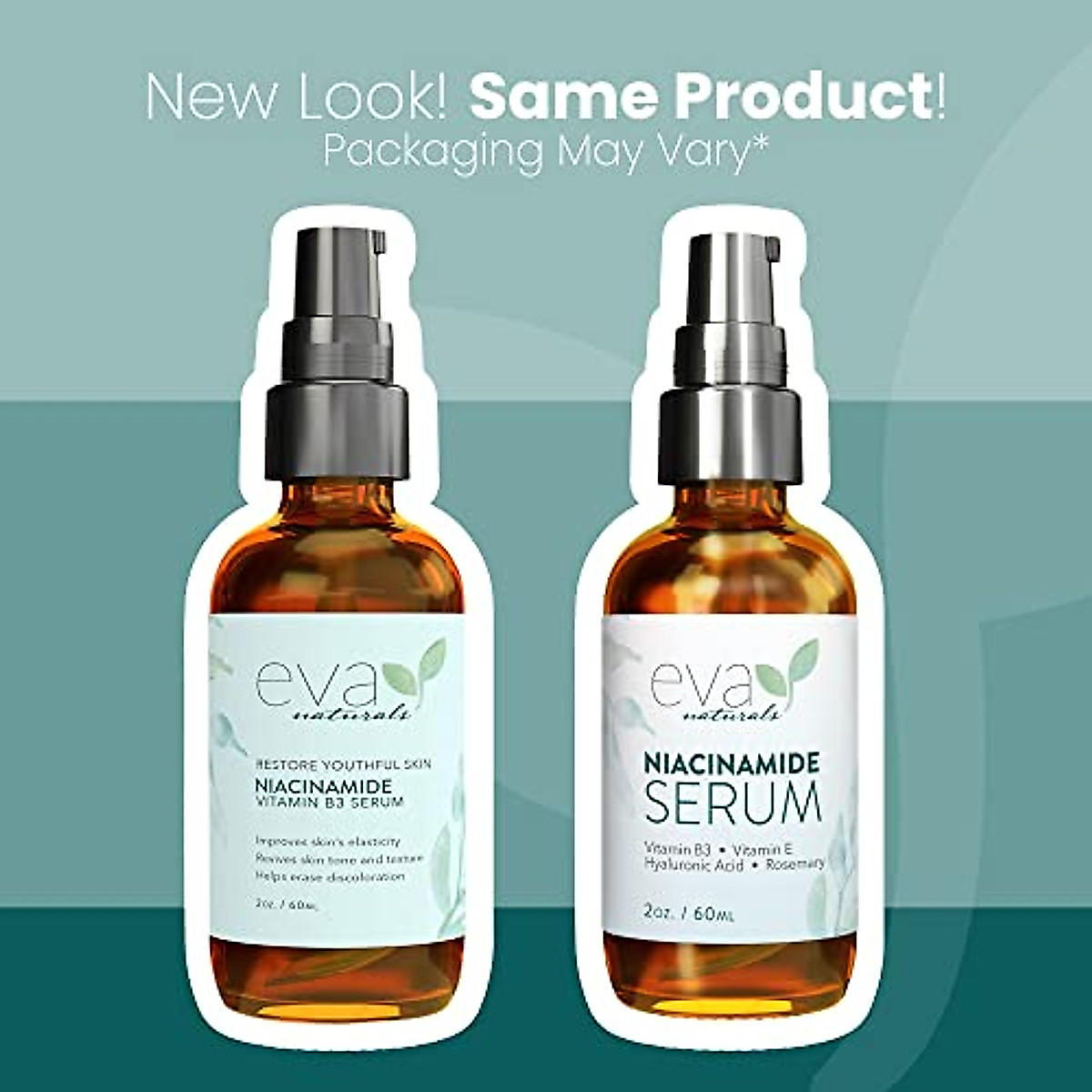 Niacinamide Serum for Face, Firming Moisturizer Serum with Niacinamide Vitamin B3 + Hyaluronic Acid - Pore Minimizer, Restores Elasticity, Reduces Blemishes, Discoloration Serum (2oz)