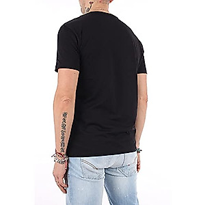 A|X Armani Exchange Men's Basic Pima V Neck Tee, Black, Medium