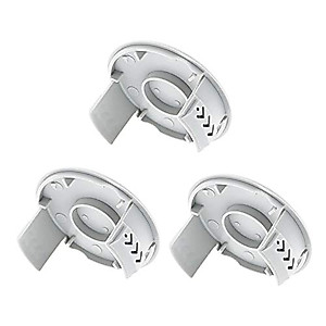 SobeiKre 24V 40V (3Pack Replacement One+ Trimmers Cap 18V Spool for Cordless Patio & Garden Molding Eraser (White, One Size)