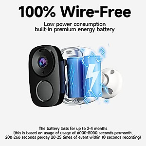 2Pack Security Cameras Outdoor Wireless,2K Battery Powered Camera for Home Security, Cloud/SD(up to 256G), No Monthly Fee, AI Motion Detection, Color Night Vision,2-Way Audio, Compatible with Alexa