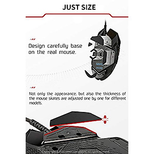 2 Sets of Hotline Games 3.0 Mouse Feet Skates Compatible with Logitech G Pro Wireless GPW Gaming Mouse Feet Replacement (0.8mm, Super Smooth Glide, PTFE) Professional Mice Upgrade