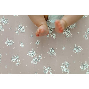 Sorrel + Fern Crib Sheet for Standard Crib Mattress (Antique Rose) - Premium Fitted Sheets - Buttery Soft Cotton Blend