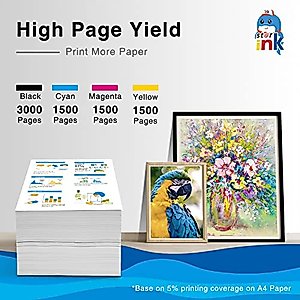 st@r ink Compatible(Pigment) Ink Cartridge Replacement for Brother LC3037 XXL LC 3037 Ink for MFC-J6945DW MFC-J6545DW MFC-J5845DW MFC-J5945DW Printer(BK/C/M/Y) 4 Packs