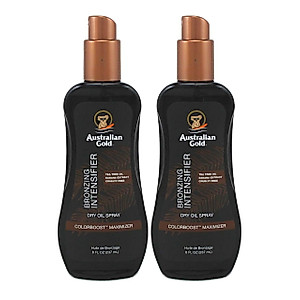 Australian Gold Intensifier Bronzing Dry Oil Spray 8 Ounce (Pack of 2)