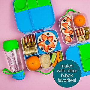 b.box Lunch Box for Kids | Bento Box | 4 Compartments (2 Leak proof), Large Size for Big Appetites | Gel Cold Pack Included | School Supplies | Kids 3+ years (Ocean Breeze, 2L capacity)
