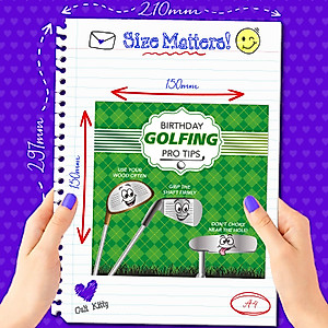 Cult Kitty Birthday Golfing Tips - Funny Golf Birthday Card for Men - Thick, Premium Birthday Card for Men, Great Golf or Golfer Card with Colourful Envelope