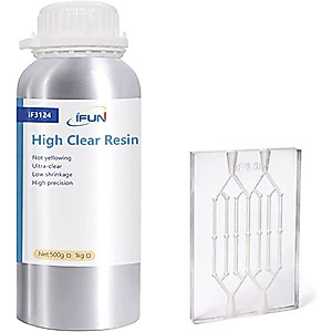 IFUN High Clear Resin 3D Printer 405nm UV-Curing Photopolymer Resin for LCD DLP 3D Printing 500G