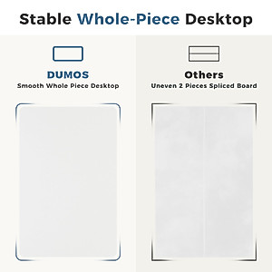 DUMOS Standing Desk, 48 Inch Ergonomic Adjustable Height Electric Sit Stand Up Down Computer Table, Computer Workstation for Home Office