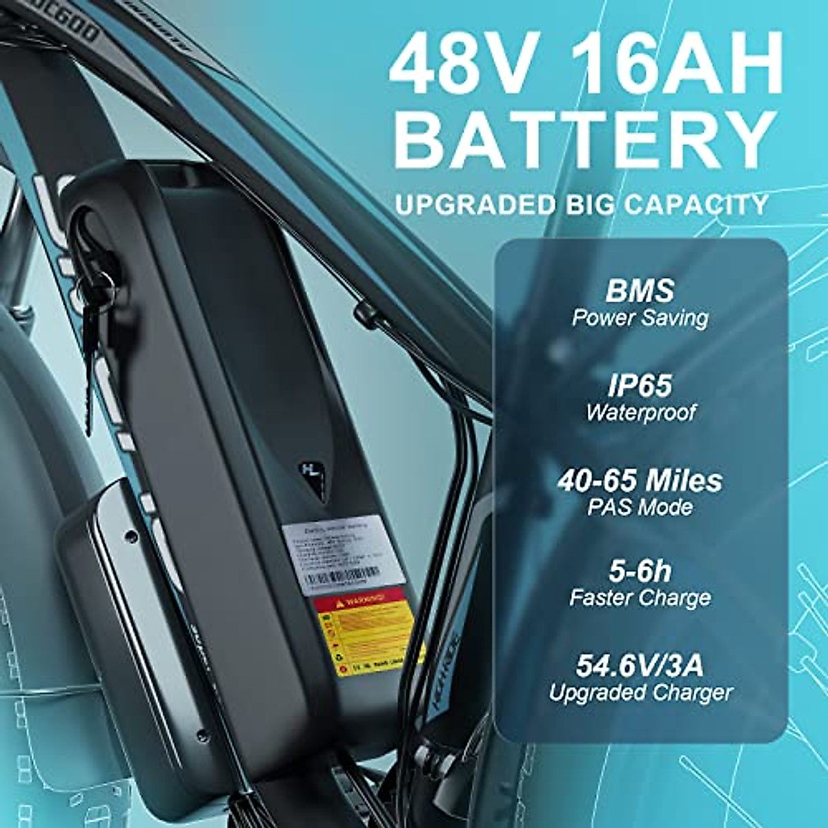 SMLRO Electric Bikes 1000w Ebike Fat Tire Electric Mountain Bike 48V 16AH Removable Battery 26 * 4.0'' Adult Electric Bicycles Hydraulic Disc Brakes Shimano 21 Speed (Blue & Black)