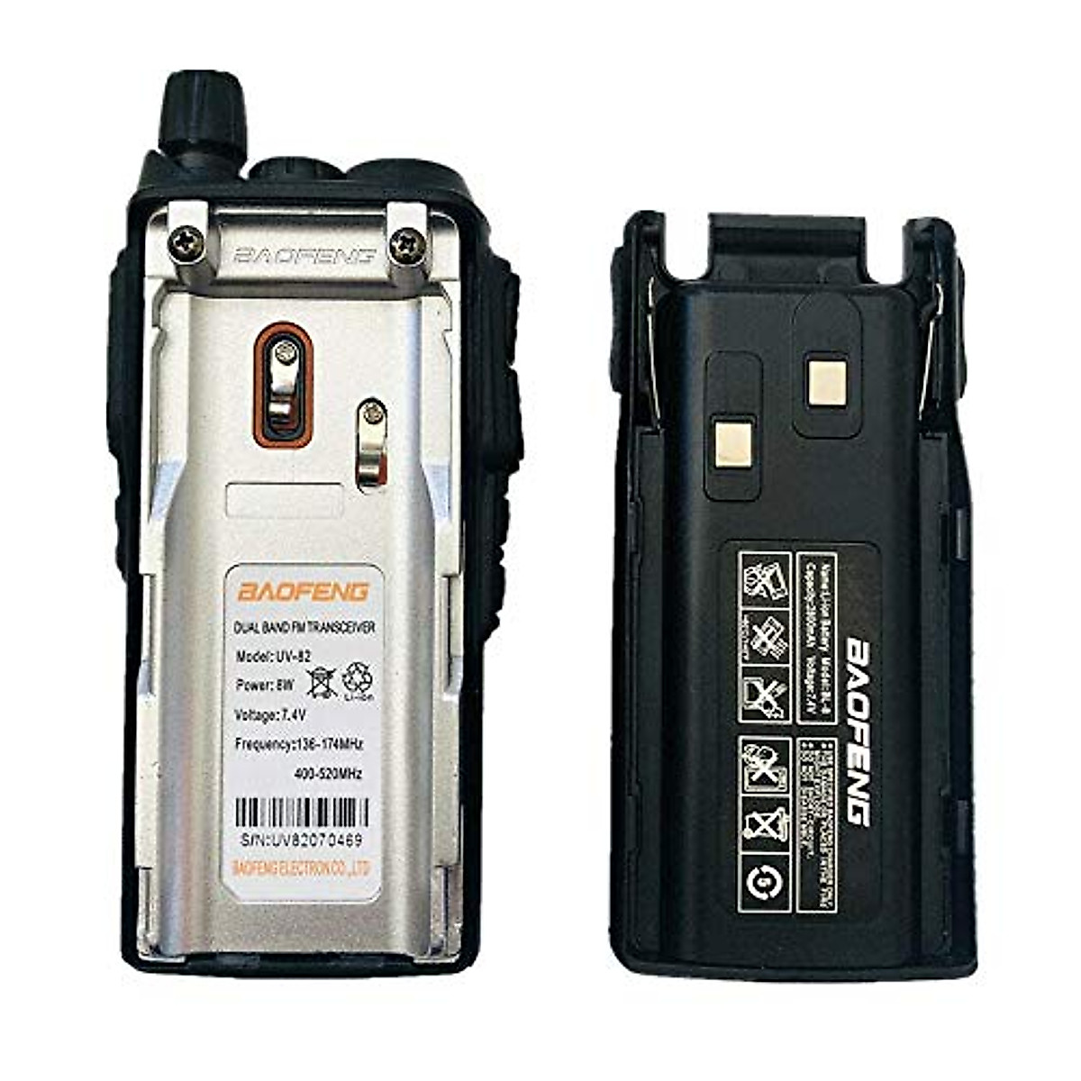 Baofeng UV-82 8 Watts High Power 2-Way Radio Dual Band UHF VHF Triple Power 8w/5w/1w Walkie Talkie