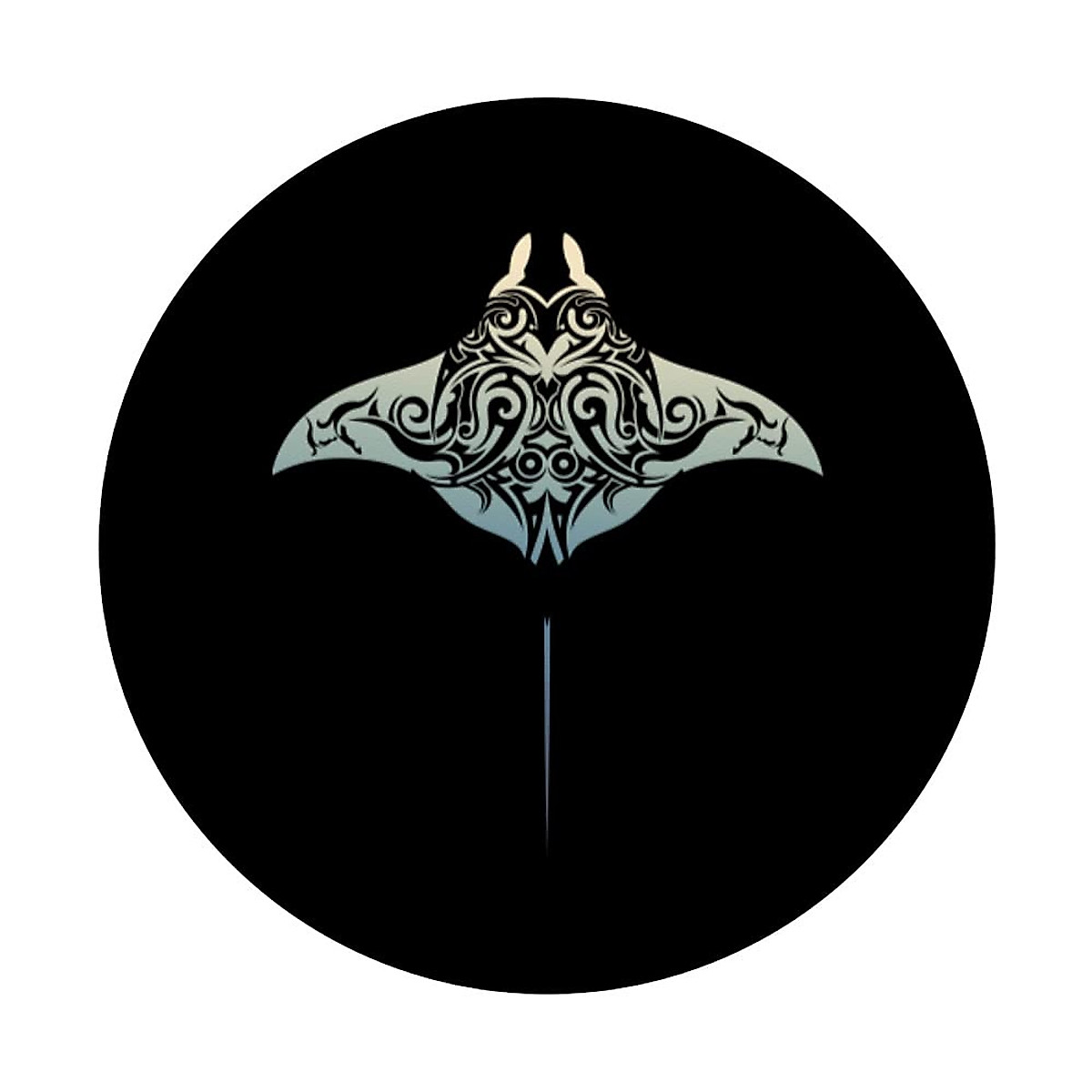 Hawaiian Tattoo Ocean Animal Stingray Tribal Manta Ray PopSockets Swappable PopGrip