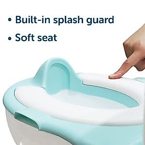 Real Feel Potty with Wipes Storage, Transition Seat & Disposable Liners - Realistic Toilet - Easy to Clean & Assemble - Jool Baby (Aqua)