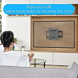 FORGING MOUNT Corner TV Wall Mount with 25.6inch Long Arm,Full Motion TV Mount Swivel and Tilt,Fit for 13-43”TVs,Monitor Wall Mount with Max VESA 200x200mm,16” Wood Studs,Holds up to 77lbs