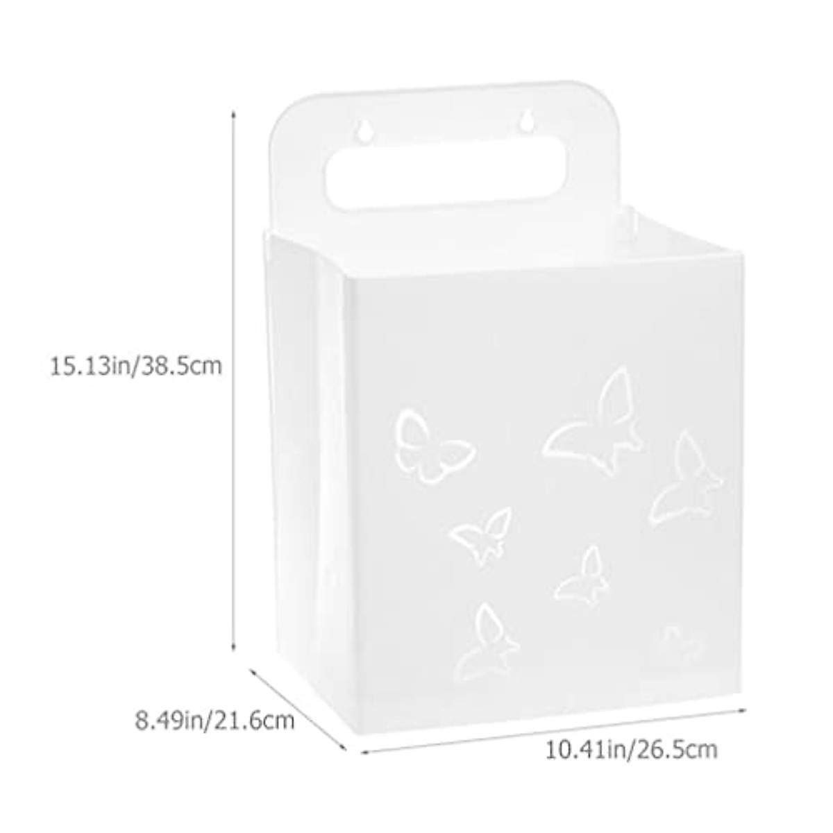 Zerodeko Plastic Laundry Baskets Laundry Basket Foldable Clothes Storage Basket Laundry Cloth Hamper Sorter Wall Hanging Plastic Laundry Baskets for Home Bedroom White