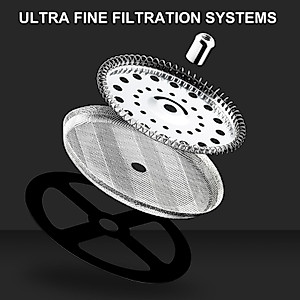 gegewawa French Press Coffee Maker, Coffee Press of 18/8 Stainless Steel Filter 11.8 OZ, Mini Camping French Press for Travel& Home Gift(Black)