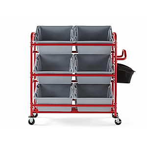 Rubbermaid Commerical Products Tote Picking Cart Tote Storage Bracket, Holds up to 18 Totes