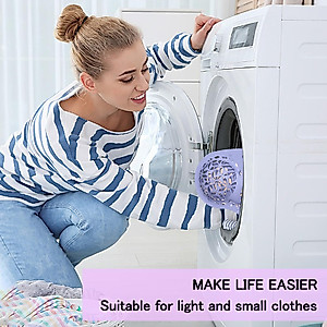 2 Pcs Lingerie Wash Bag, Silicone Delicates Bag For Washing Machine Bra Bags For Laundry Laundry Wash Bag For A-38D Cup, Maternity, Sports, Sexy Bras (Pink+Purple)