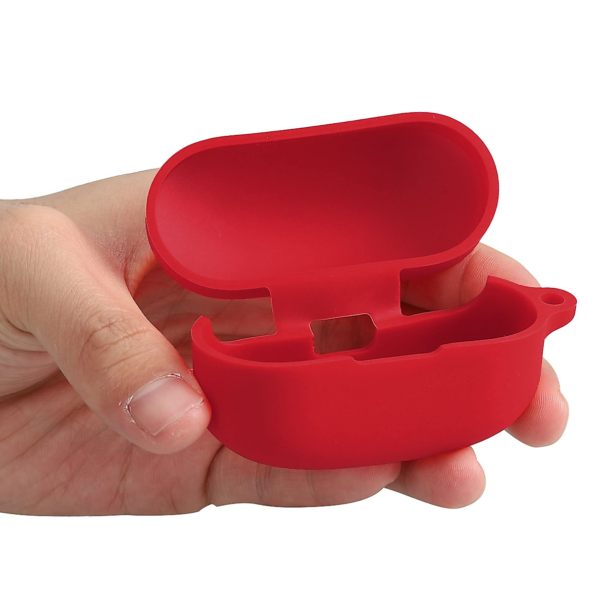 kwmobile Case Compatible with Sony WF-1000XM4 Case - Silicone Cover Holder for Earbuds - Red