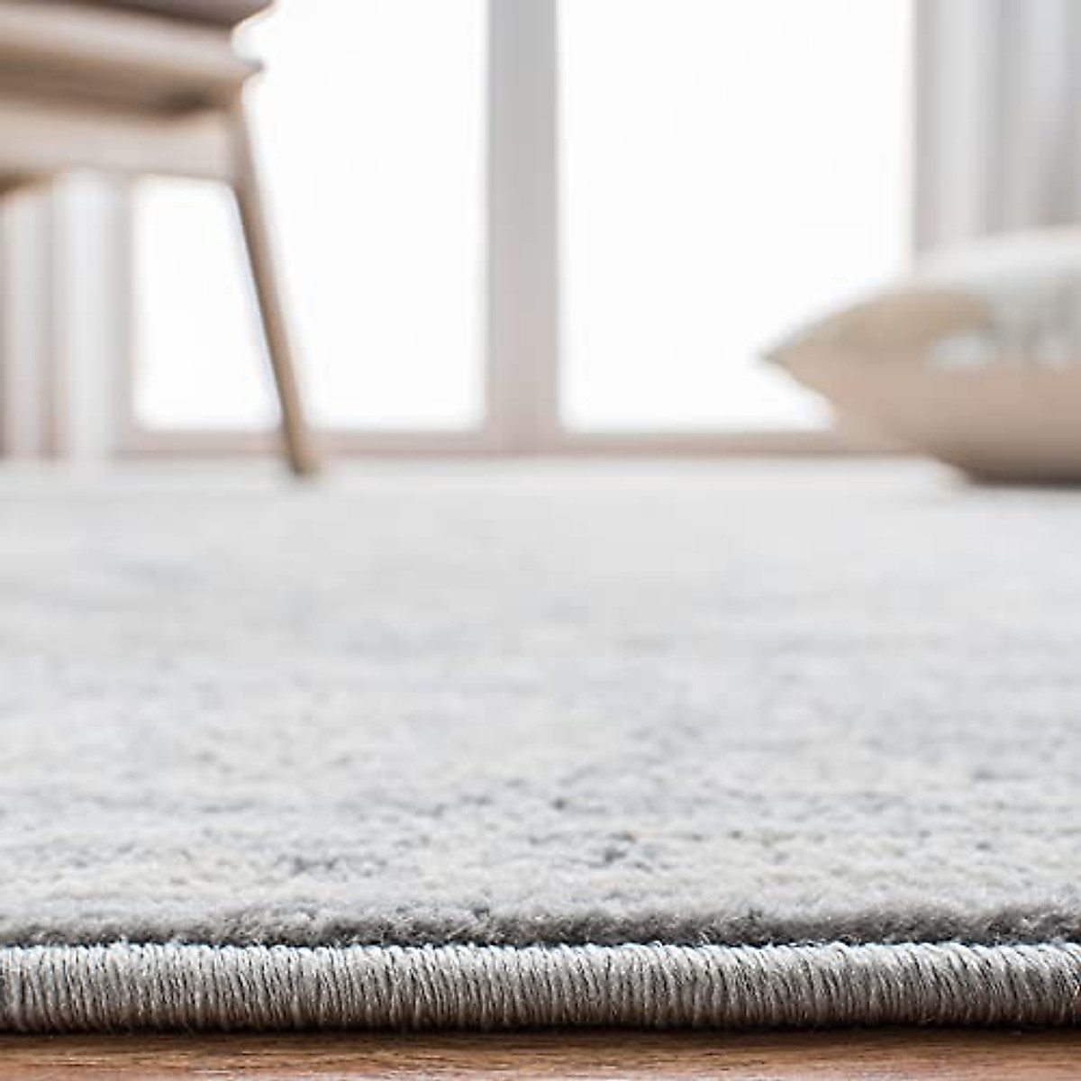 SAFAVIEH Brentwood Collection Runner Rug - 2' x 12', Light Grey & Ivory, Medallion Distressed Design, Non-Shedding & Easy Care, Ideal for High Traffic Areas in Living Room, Bedroom (BNT832F)