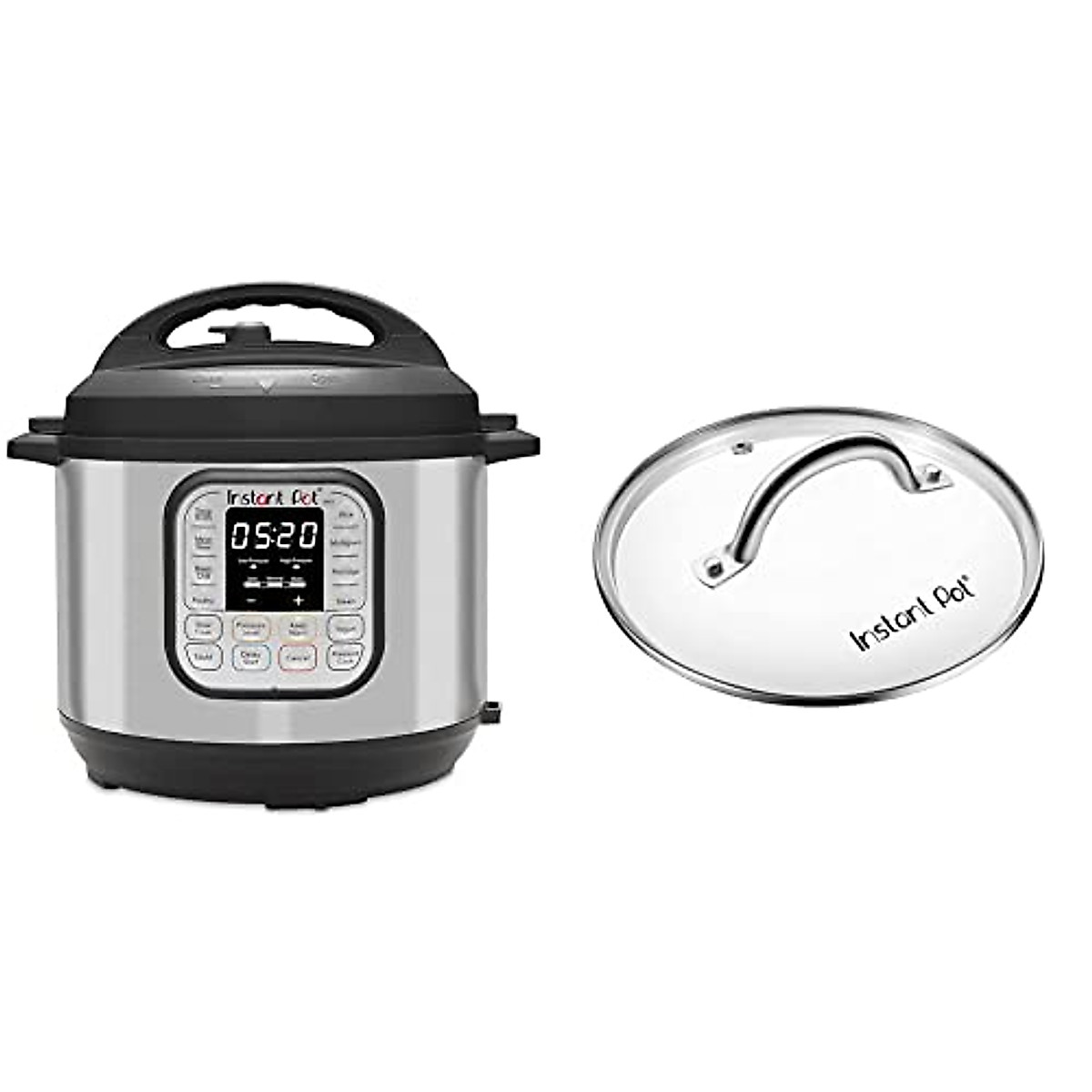 Instant Pot IP-DUO60 7-in-1 Multi-Functional Pressure Cooker, 6Qt/1000W with Instant Pot Tempered Glass Lid