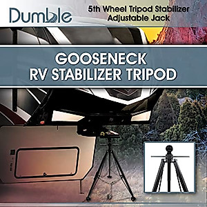 Dumble Gooseneck RV Stabilizer Tripod - 2-5/16in Ball Joint 7500lb Cap 5th Wheel Tripod Stabilizer Adjustable Jack