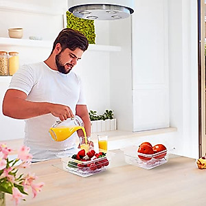 Zubebe 6 Pcs Plastic Drain Shelf for Size Food Pan Clear Plastic Grate Acrylic Food Drain Trays for Kitchen Restaurant Hotel (1/6)