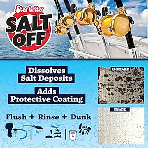 STAR BRITE Salt Off Ready-to-Use Spray - Ultimate Salt Remover Wash for Boats, Vehicles, Outdoor Gear and More - 22 OZ (093922)