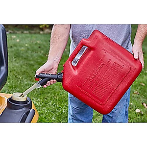 Garage Boss Press 'N Pour 5 Gal Gasoline Can with Ergonomic Handle, Self Venting Spout, Auto Shutoff, and FlexFMD Flame Mitigation Device (4-Pack)