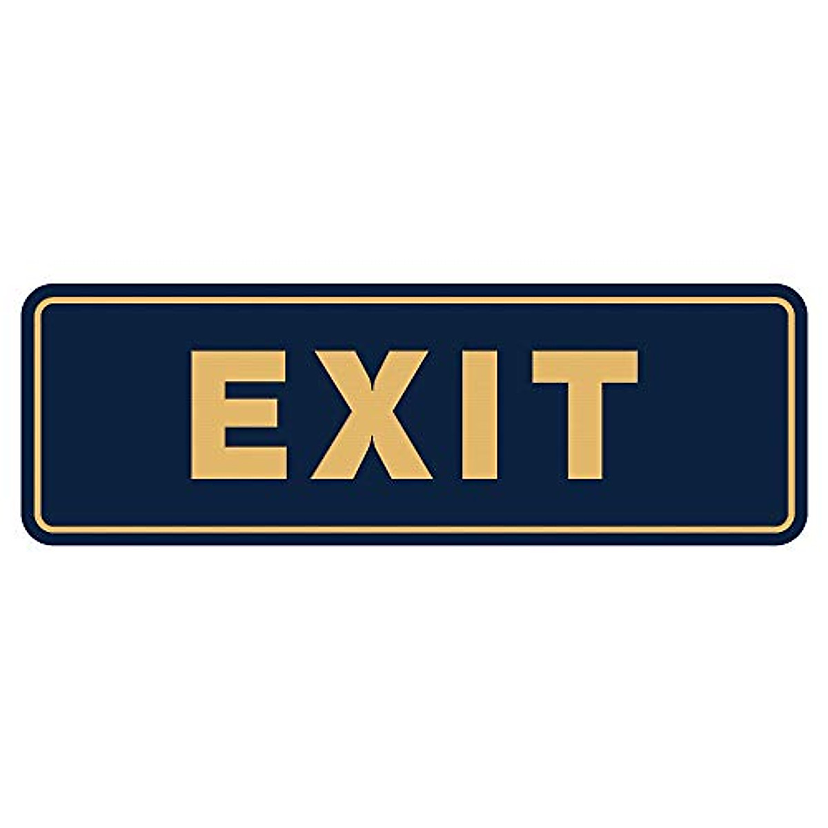 Zinevie Durable Rounded Corners Long Lasting Modern Design Sign Standard Exit Wall or Door Sign Durable Plastic and Easy Installation (3 x 8 Inch)