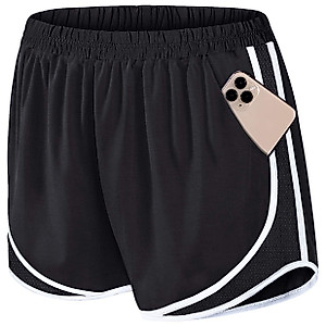 Fulbelle Yoga Shorts for Women,Teen Girls Casual Summer Jersey Athletic Hiking Running Workout Gym Inner Tights 2020 Fashion Above Knee Lounge Cycling Shorts Black Medium