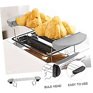 HEMOTON 1 Set Toaster Grill Silicone Baking Pans Pizza Oven Pizza Accessories Blue Toaster 2 Slice Toaster Oven Covers Bread Maker Metal Toast Rack Toast Machine Part Sandwich Rack