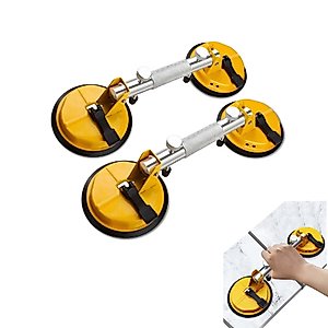 LvnRaay 2-Pack Seamless Seam Setter for Granite with Adjustable 6'' Vacuum Suction Cups for Seam Joining & Leveling, Professional Countertop Installation Tool for Granite, Marble, Tiles Flat Surfaces