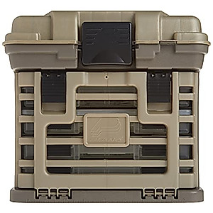 Plano Molding 135430 Stow N' Go Pro Rack with 4 #23500s Prolatch Organizers,Graphite Gray, Sandstone
